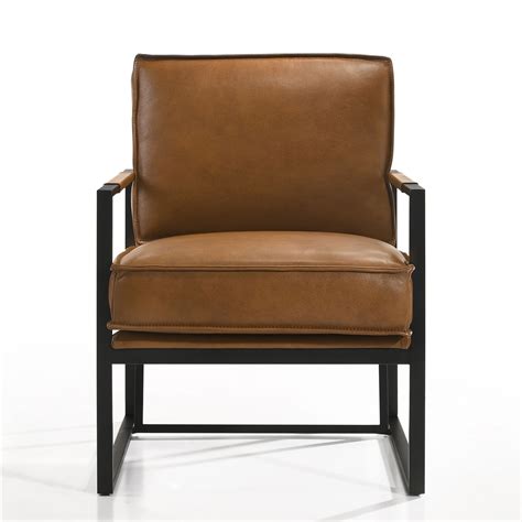 Stylish And Comfortable Boca Arm Chair In Cognac Leather
