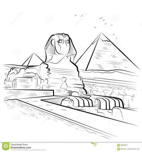 The Sphinx Egypt Drawing