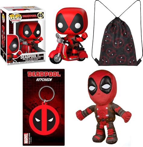 Deadpool T Set For Boys Pop Deadpool On Scooter 1 X Assorted 12