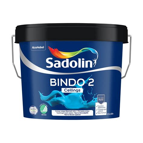 Купити Sadolin Bindo 2 емульсійну фарбу для стель білу база Bw 2 5 л інтернет магазин