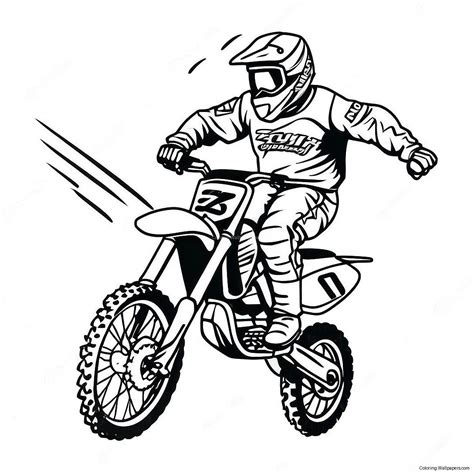 Extreme Supercross Dirt Bike Jumping Coloring Page 13371 10521
