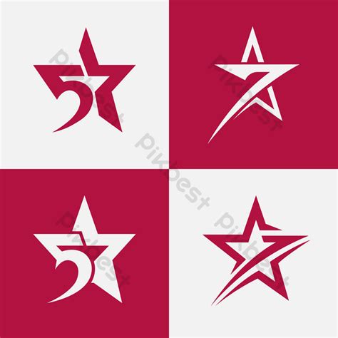 5star 및 7star 로고 세트 현대식 별 번호 배지 디자인 일러스트 Png Eps 무료 다운로드 Pikbest
