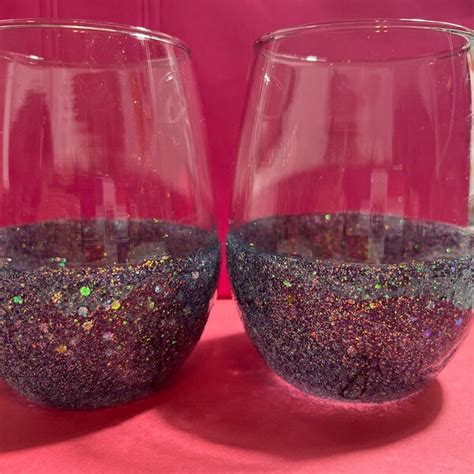 Glitter Wine Glasses Etsy Glitter Wine Glasses Etsy