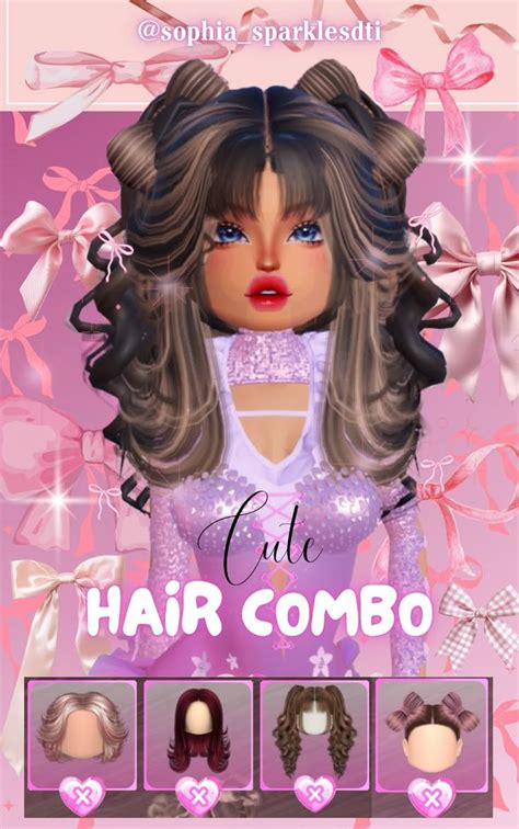 🎀💖🩷 Cute Hair Combo Dress To Impress Dress To Impress Dress