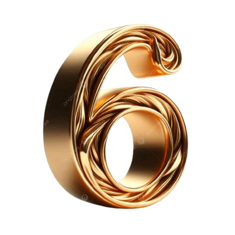 6 Png Gold Folie Ballon Cijfer 6 Goud Met Standaard 72cm