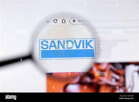 Saint-Petersburg, Russia - 18 February 2020: Sandvik company website ...