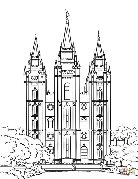 Collection Of Lds Temple Coloring Pages Free Printable