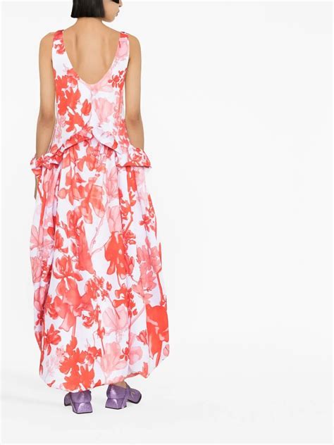 Kika Vargas Red Tita Maxi Dress In Multi Modesens