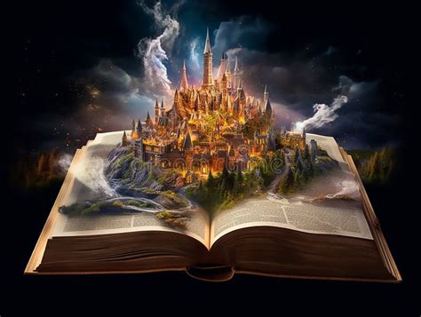 A Book Opening Up To A Wonderful World Of Magicgenerative Ai Stock