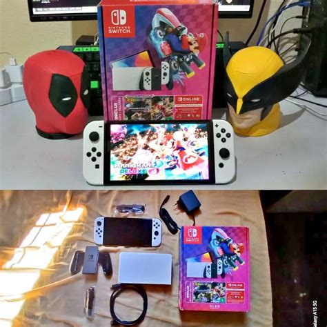 Console Nintendo Switch Oled 64gb Branco Mario Kart 8 Deluxe 3 Meses De