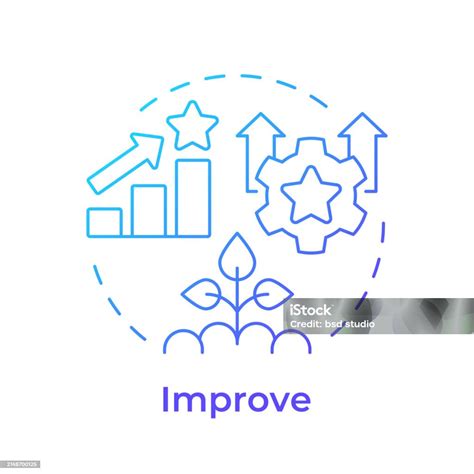 Dmaic Improve Phase Blue Gradient Concept Icon Stock Illustration Download Image Now