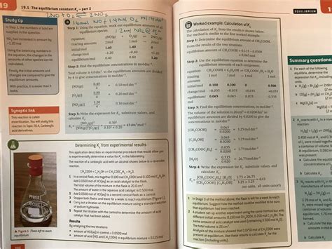 Equilibrium The Equilibrium Constant Kc Part 2 Diagram Quizlet