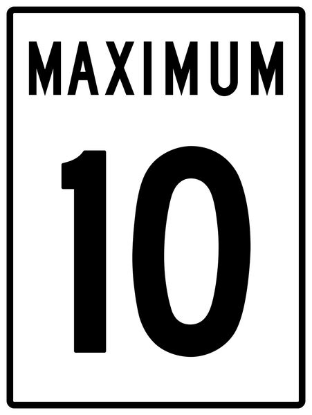 Maximum Speed Limit Regulatory Traffic Sign Western Safety Sign