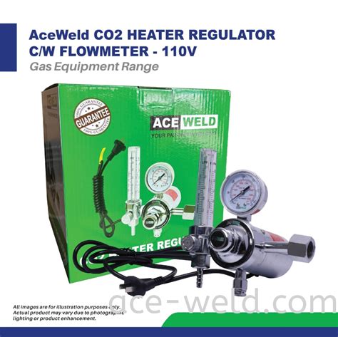 Aceweld Co2 Heater Regulator Cw Flowmeter 110v Selangor Malaysia