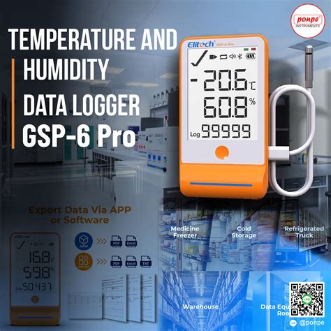 ปนเป 💥gsp 6pro Elitech เครื่องวัดและบันทึกข้อมูล Bluetooth