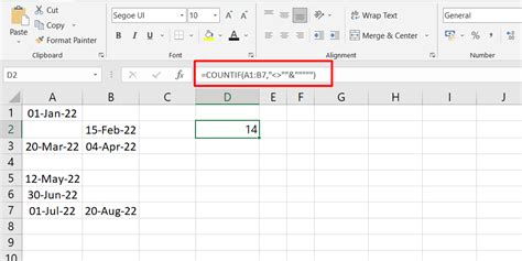 Excel Countif Function Count Non Blank Cells 2023