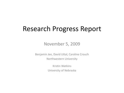 Ppt Research Progress Report Powerpoint Presentation Free Download