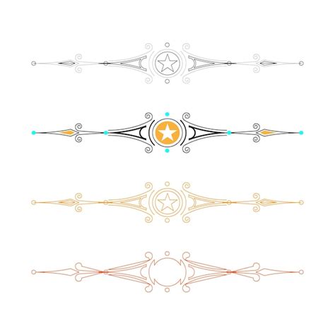 Premium Vector Simple Symmetric Ornaments Design White Background