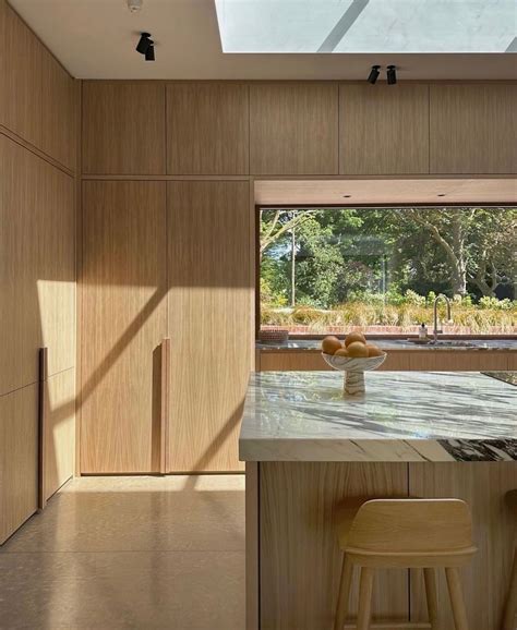 White And Oak Interior White Marble With Oak White Kitchen