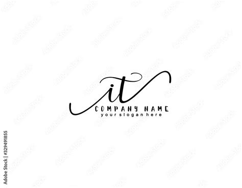 Vetor De Letter It Handwrititing Logo With A Beautiful Template Do