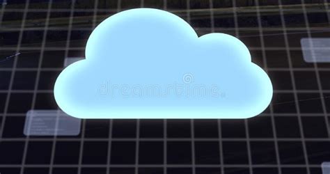 Image Of Cloud Network Of Globe On Screen Icons With Binary Coding
