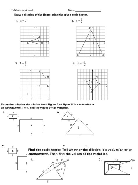Dilations Ws 2 Pdf Worksheets Library