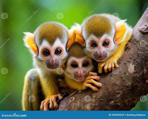 Cute Squirrel Monkey Stock Illustration Illustration Of Monkey 293696534
