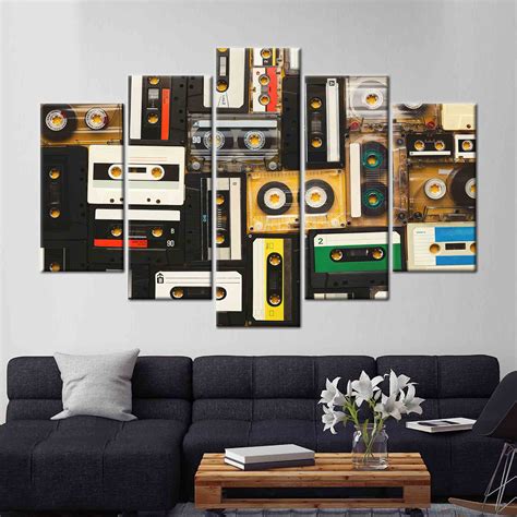 Retro Audio Cassette Poster Tapes Canvas Art Music Art Nostalgic