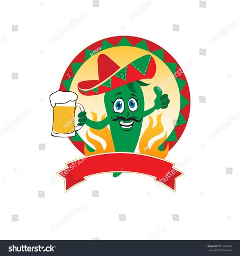 Mexican Chili Pepper Cartoon Mexican Red Chili Pepper Mariachi In