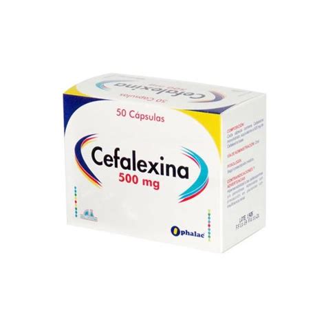 Cefalexina 500mg X 50 Cap Tratamiento Antibiótico Para Infecciones