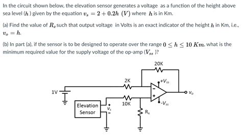 Solved In The Circuit Shown Below The Elevation Sensor