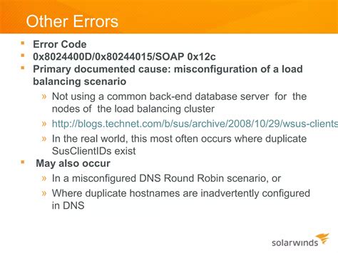 Common Wsus Errors Codes Decoded And Resolved Ppt