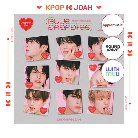 [pob] Zerobaseone Zb1 [blue Paradise] 5th Mini Album Digipack Ver 25th Feb 2025 Shopee