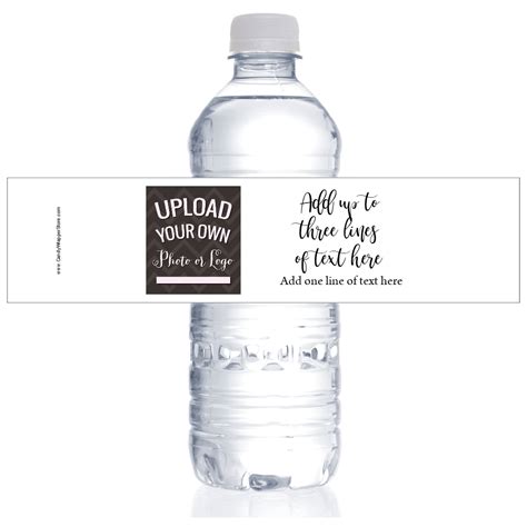 Water Bottle Left Photo Custom Wrapper Candy Wrapper Store