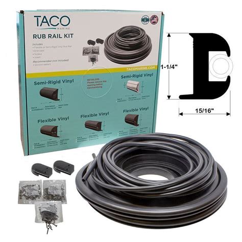 Taco Marine Flexible Rub Rail Kit 1 14 X 1516