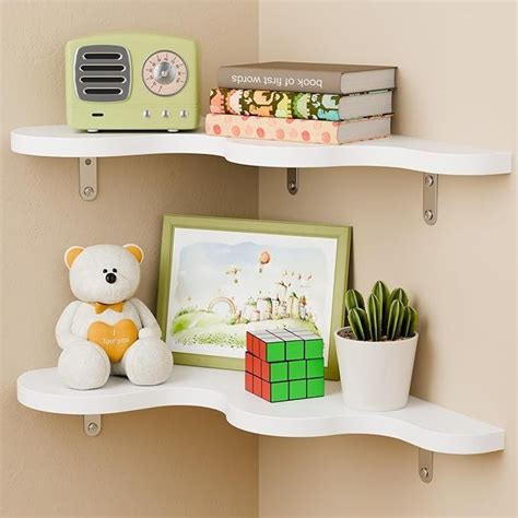 Wopitmer Cute Cloud Shelves Wavy Floating Corner Shelf Cloud Corner