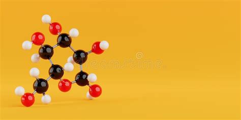 Structural Model Of Glucose Molecule 3d Rendering Stock Illustration Illustration Of Carb