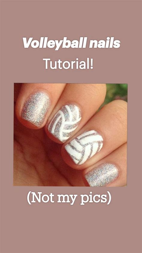 Volleyball Nails Tutorial Volleyball Nails Sports Nails Volleyball