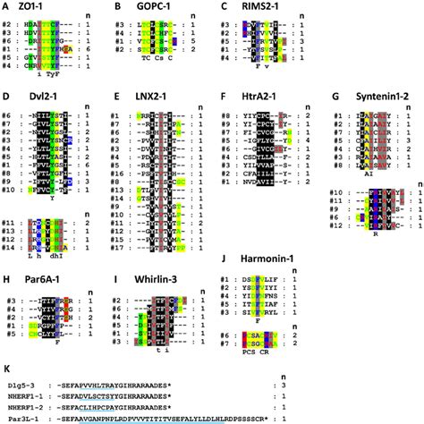 Peptide Sequence Alignment Of Internal Pbms Screened From The Special