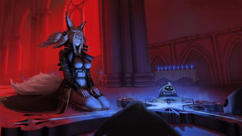 Rule 34 Dya Rikku Vtuber Face Markings Female Fox Ears Virtual Youtuber Vyugen White Eyes