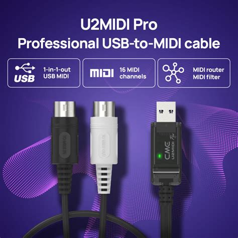 Cme U2midi Pro Usb To Midi Cable With Midi Routing And Filters