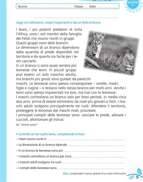 38 Idee Su Comprensione Del Testo Classe Seconda Attività Di