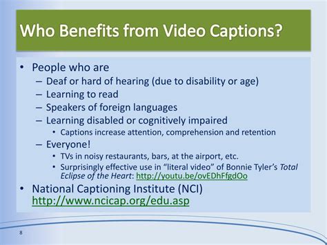 Ppt Captioning Video For Accessibility Powerpoint Presentation Free