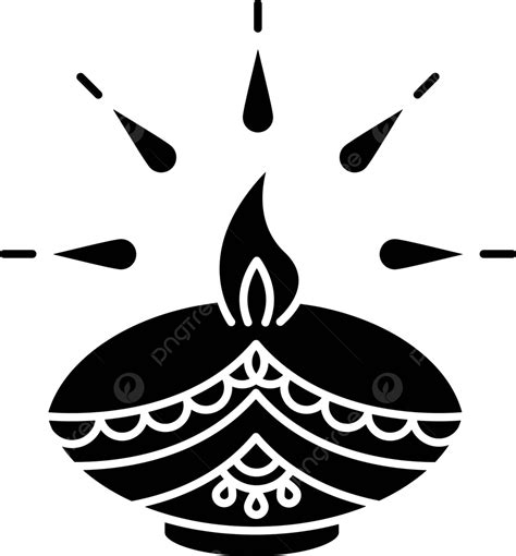 Diwali Festival Black Glyph Icon Diya Deepa Concept Vector Diya Deepa Concept Png And Vector