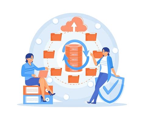 Gerente Y Asistente Que Trabaja En La Oficina Analiza Y Almacena Datos En El Hardware Del