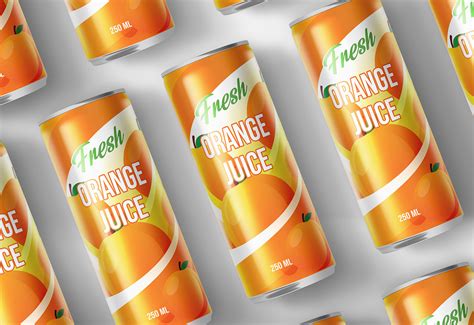 Juice Can Label Design Behance