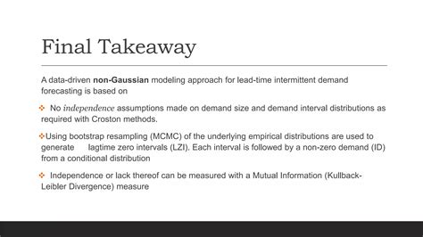 Forecasting • Intermittent Demand Pptx