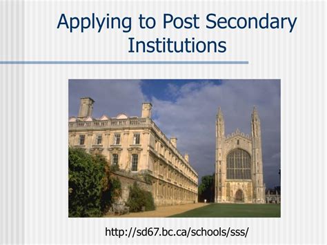 Ppt Comprehensive Guide To Applying For Post Secondary Institutions