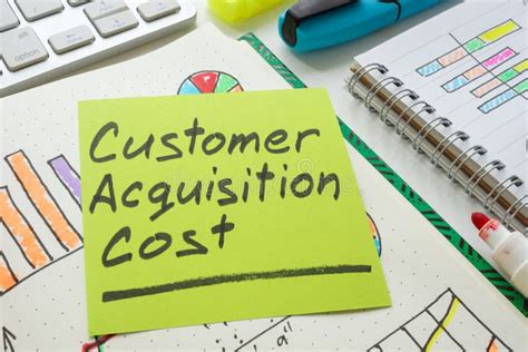 Charts And Note Customer Acquisition Cost Cac Symbolizes Marketing