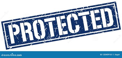 Protected Stamp Stock Vector Illustration Of Grungy 120409161